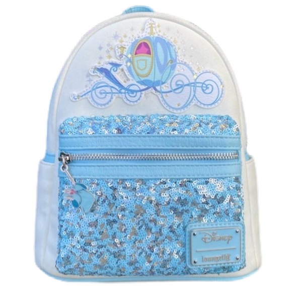 Loungefly | Bags | Loungefly Cinderella Carriage Sequin Mini Backpack ...